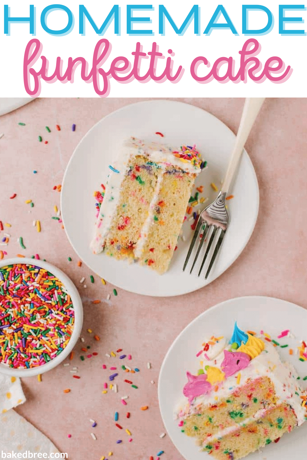 Funfetti Cake with Vanilla Buttercream | Baked Bree