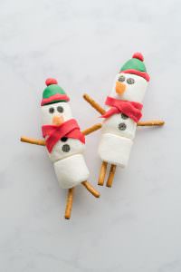 Snowman Marshmallow Hot Chocolate Toppers | Baked Bree