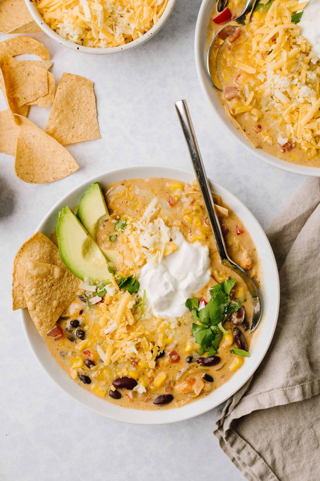 Creamy Chicken Tortilla Soup with Step by Step Instructions | Baked Bree