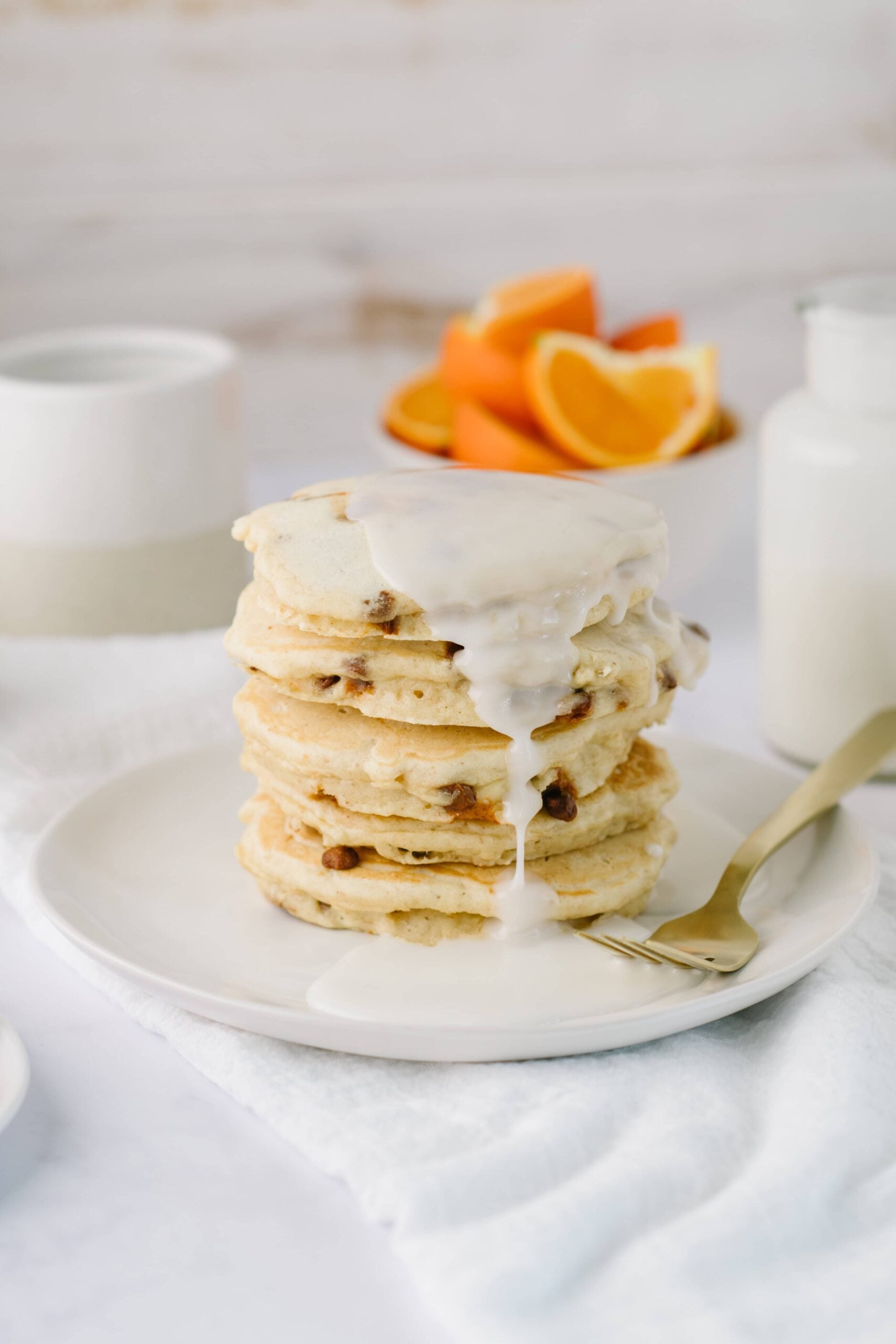 Cinnamon Bun Pancakes | Baked Bree
