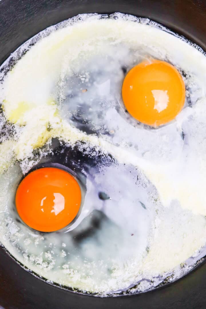 Delicious Over-Hard Eggs | Baked Bree