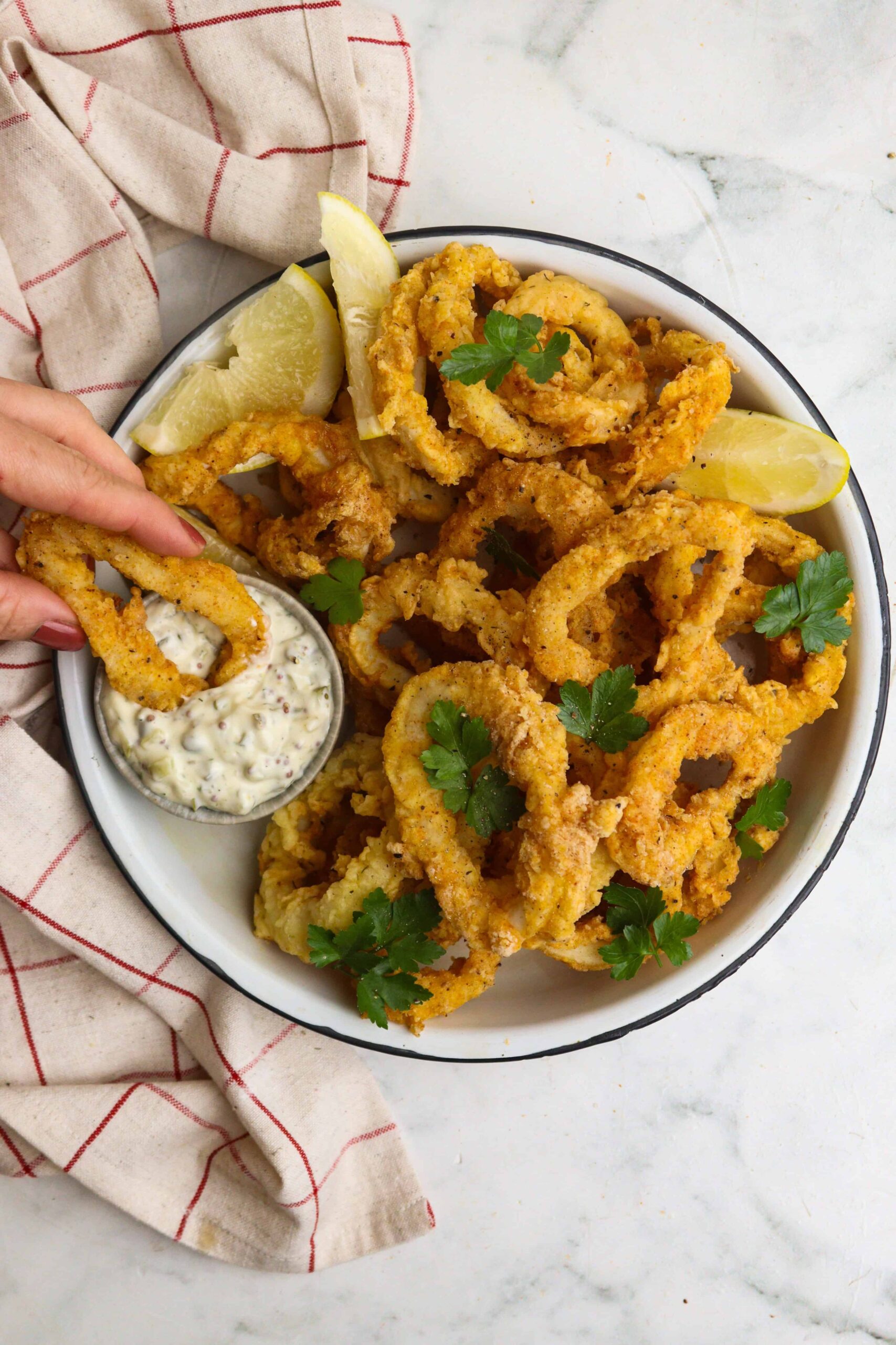 How to Make Crispy Fried Calamari | Baked Bree