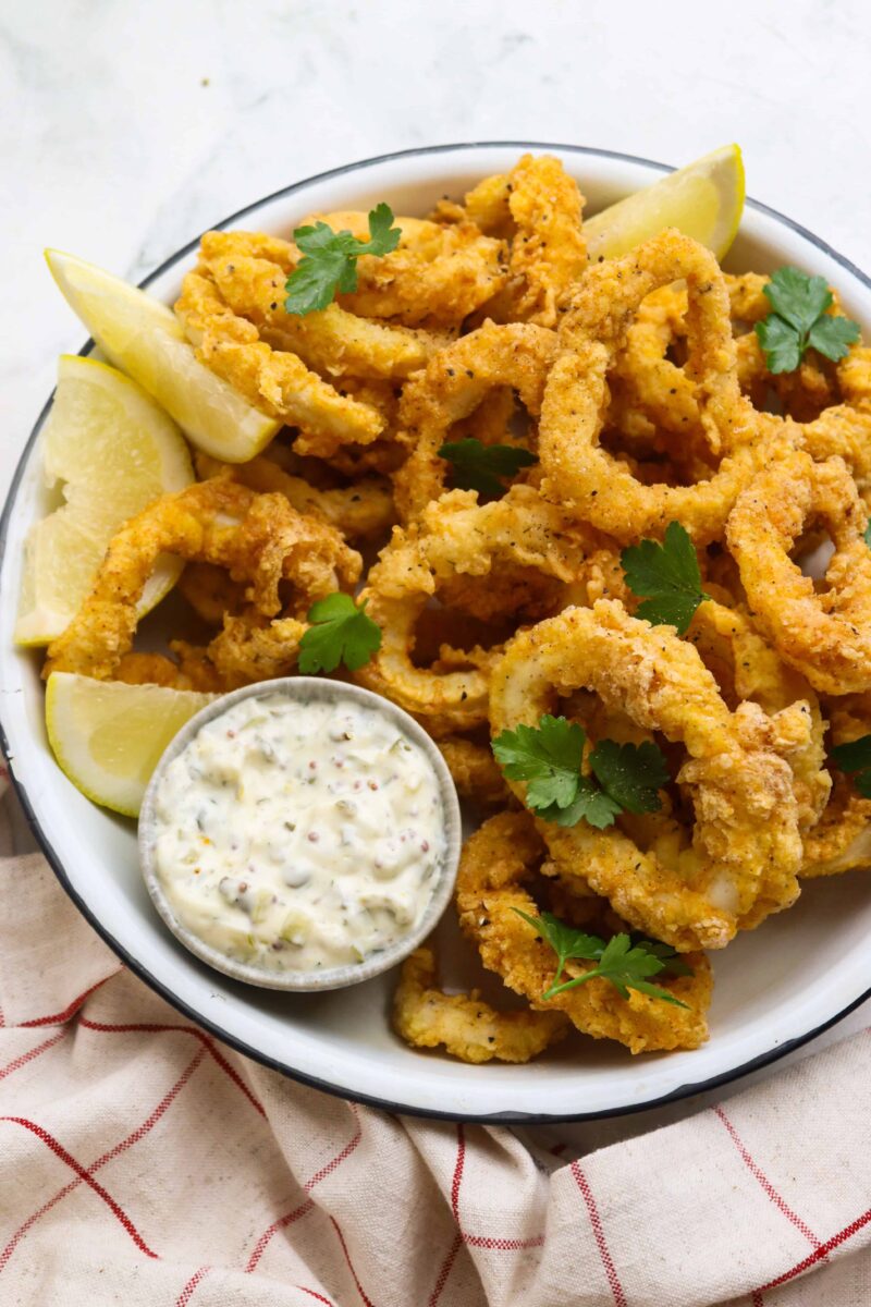 How to Make Crispy Fried Calamari | Baked Bree