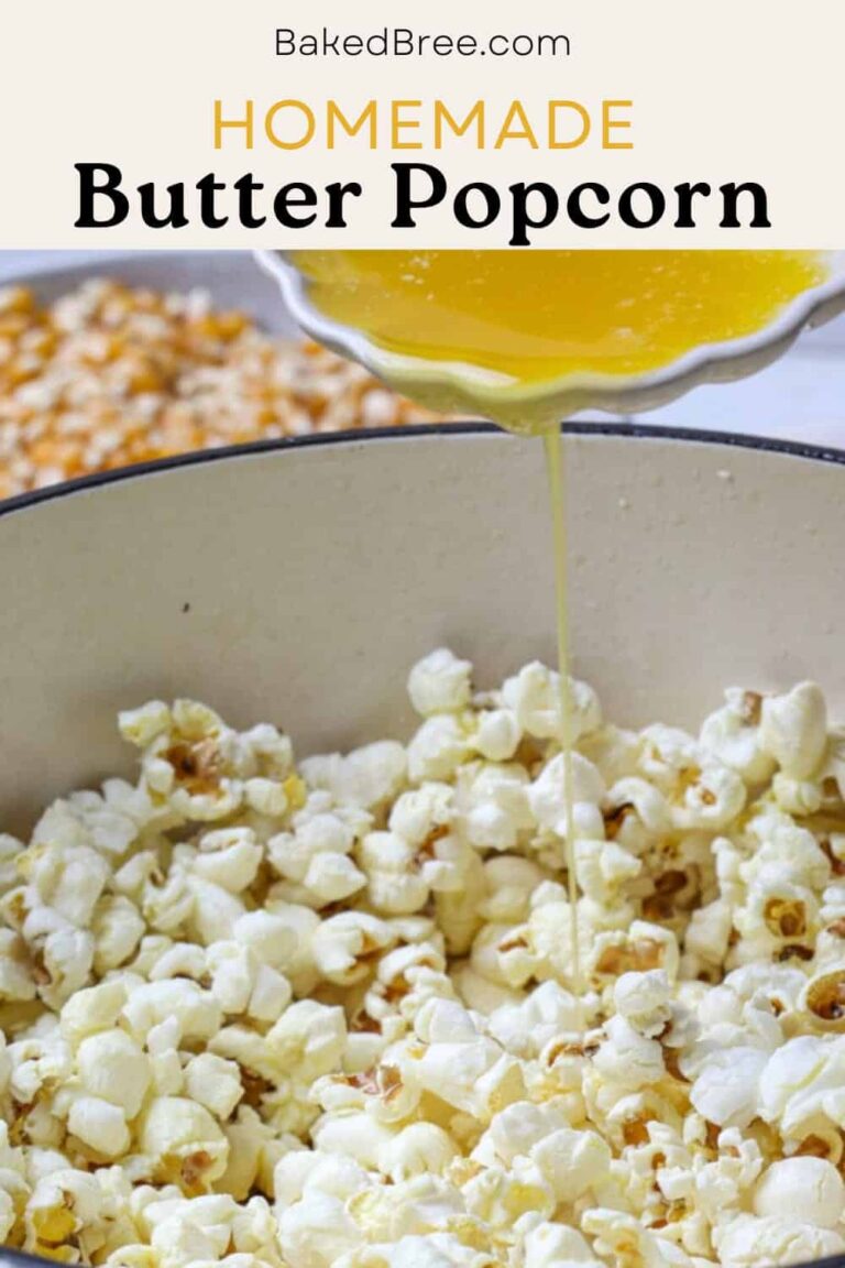 Buttered Popcorn Recipe | Baked Bree