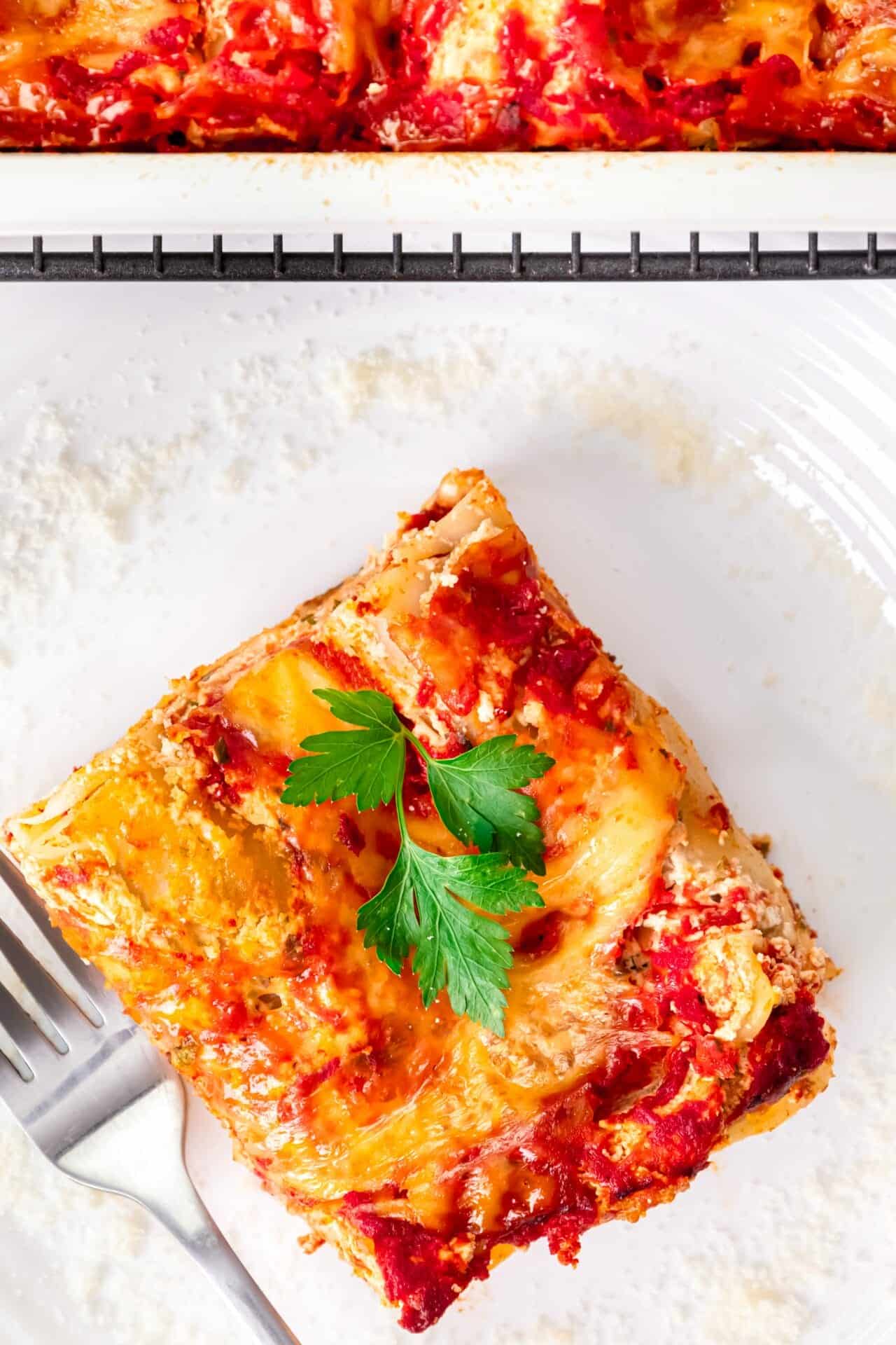 Meatless Lasagna Recipe | Baked Bree