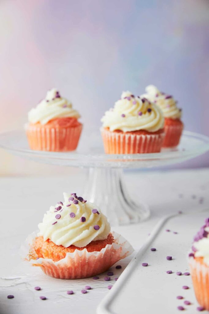 Easy Pink Cupcakes | Baked Bree