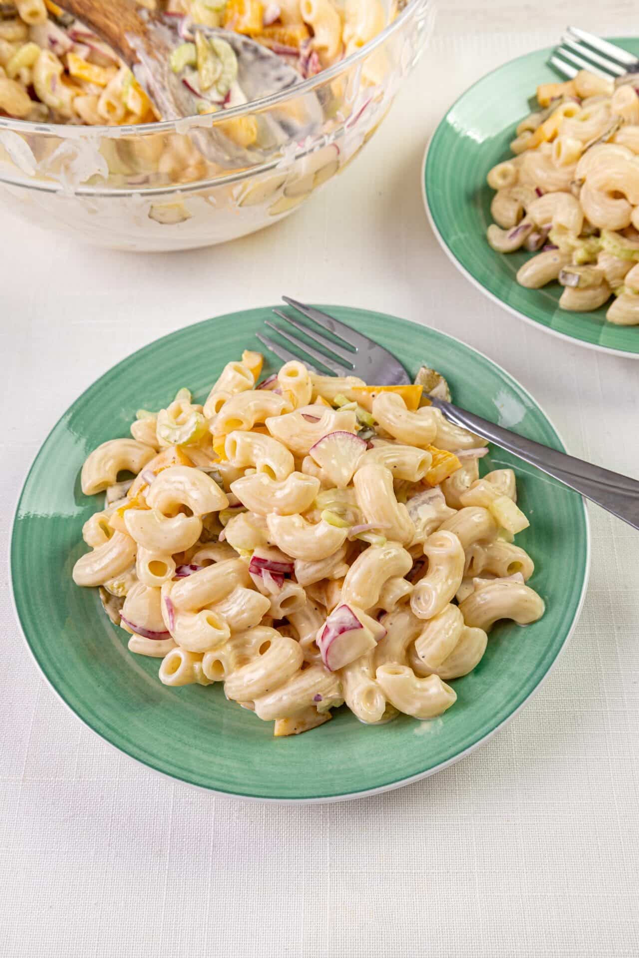 Pasta Salad with Mayo Recipe | Baked Bree